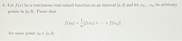 Solved 4. Let s() be a continuous real-valued function on an | Chegg.com