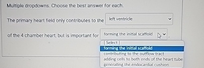 Solved Multiple dropdowns. Choose the best answer for | Chegg.com