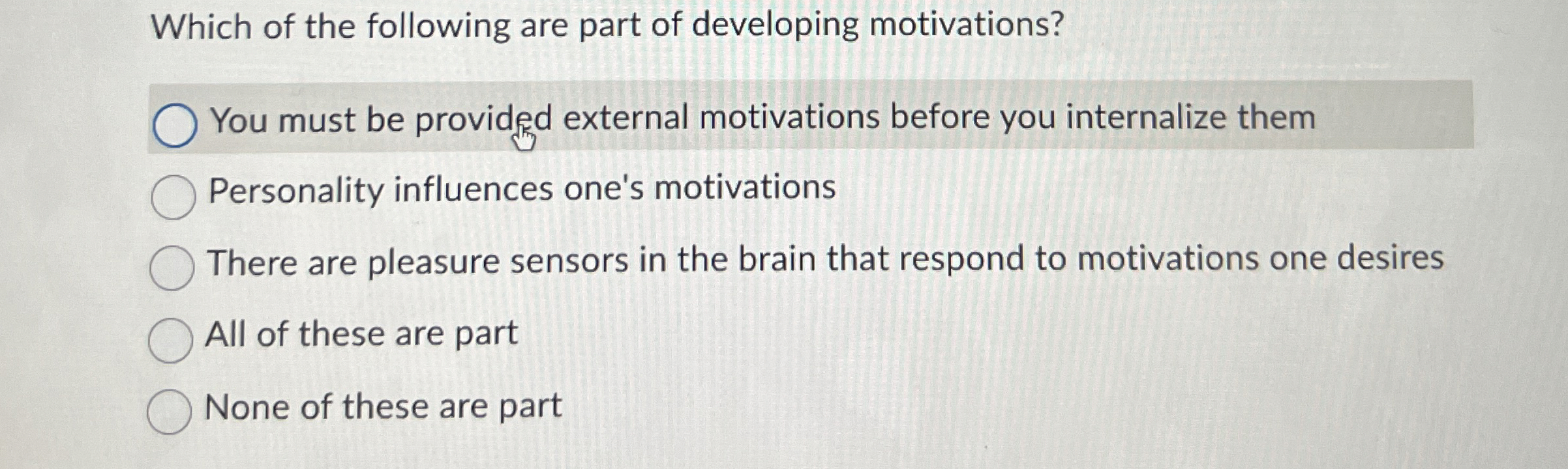Solved Which of the following are part of developing | Chegg.com