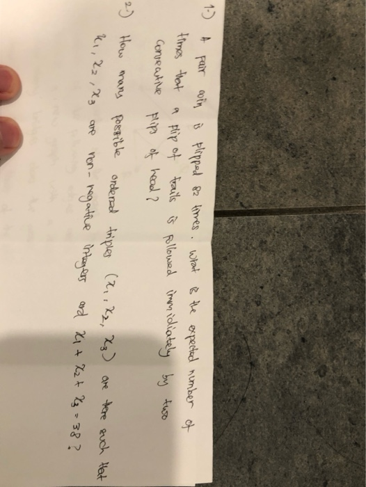 Solved 1.) A pair colin i plipped 82 times, what is the | Chegg.com