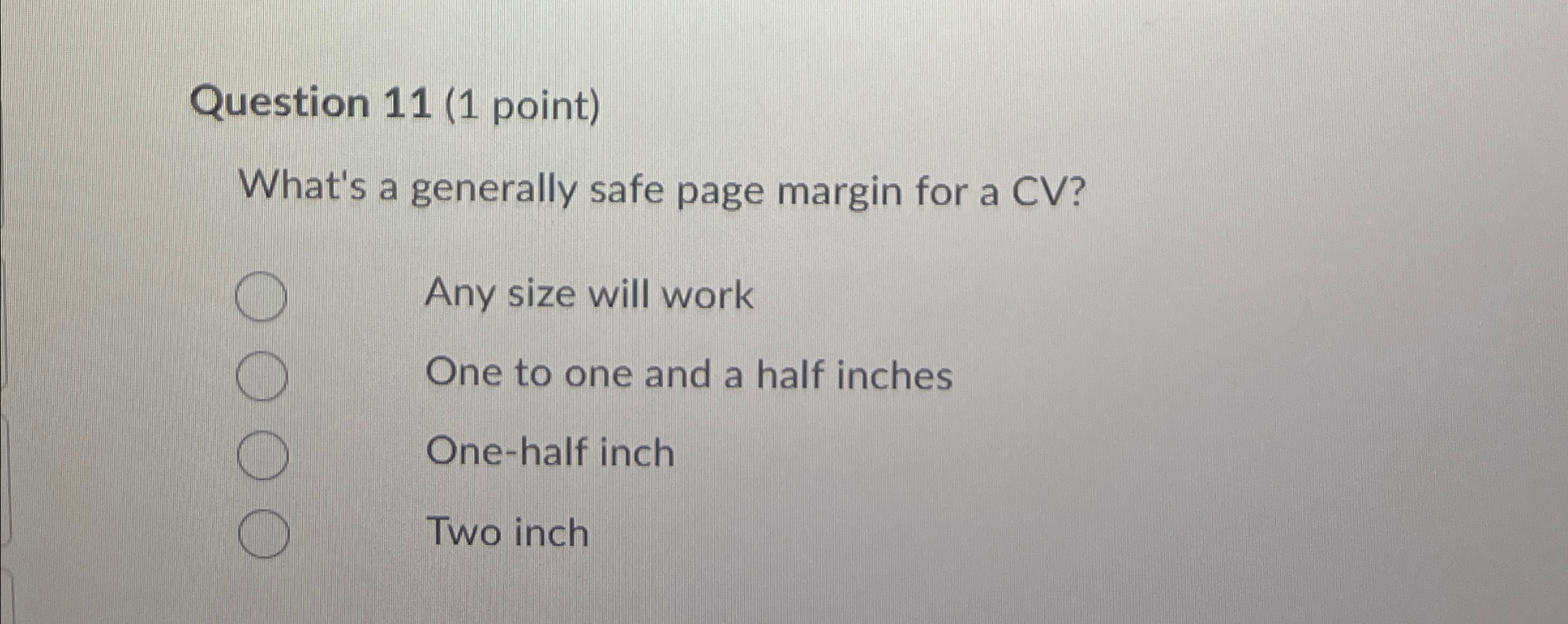 Solved Question 11 (1 ﻿point)What's a generally safe page | Chegg.com