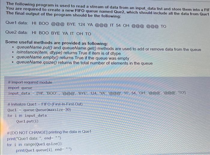 Solved The following program is used to read a stream of | Chegg.com