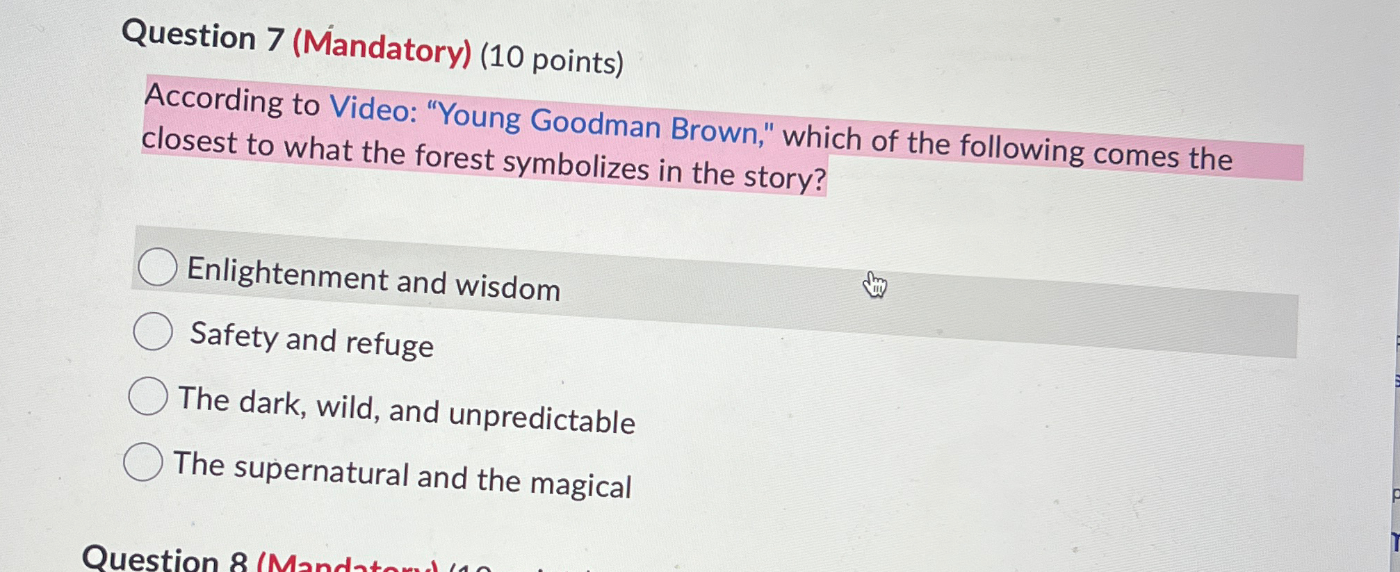 Solved Question 7 (Mandatory) (10 ﻿points)According to | Chegg.com