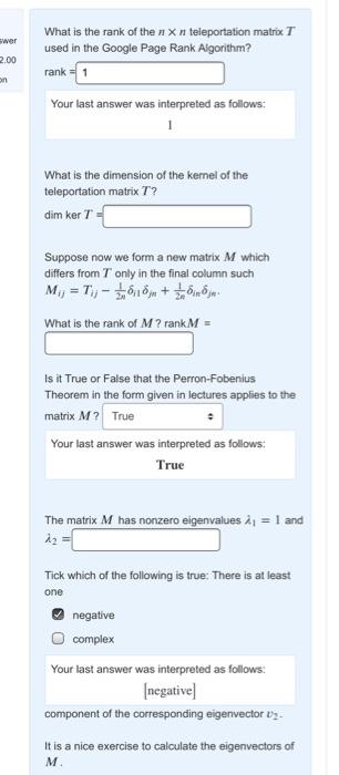 Solved What is the determinant of the 7 x 7 matrix whose (i, | Chegg.com