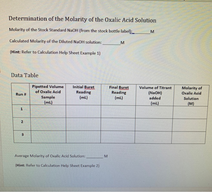 Solved A. Preparation of the diluted NaOH Solution 4. A | Chegg.com