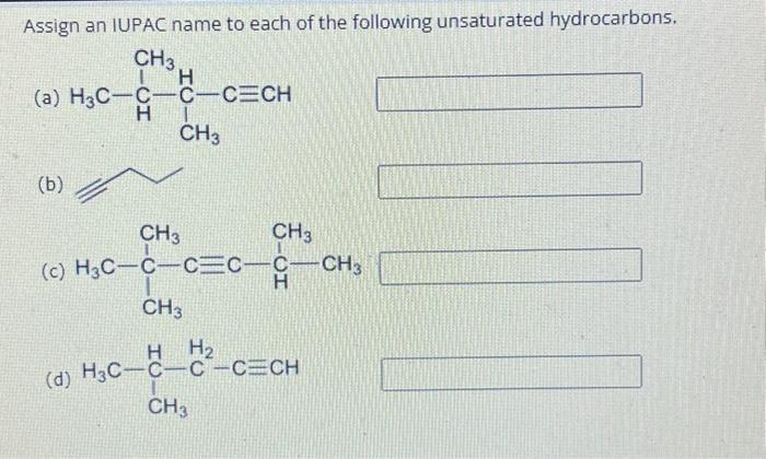 Solved Assign an IUPAC name to each of the following | Chegg.com