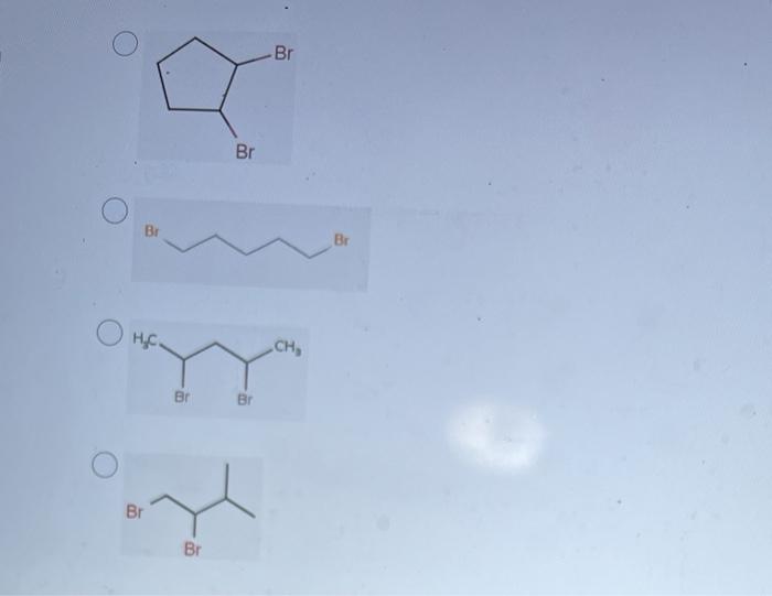 Solved A compound, with molecular formula C5H10Br2, displays | Chegg.com
