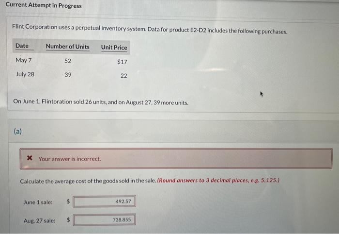 Solved Flint Corporation uses perpetual inventory system. | Chegg.com