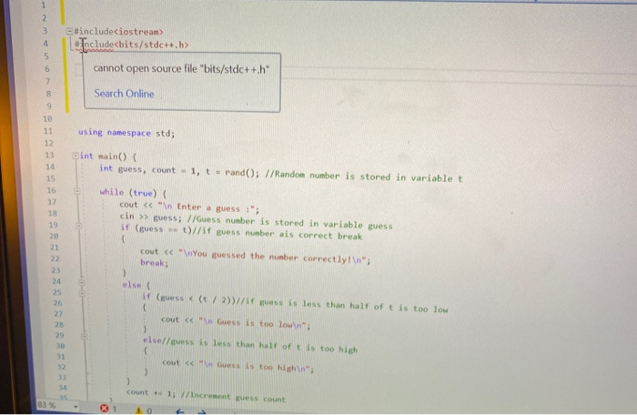 Solved i am getting this error when I used bits/stdc++.h | Chegg.com
