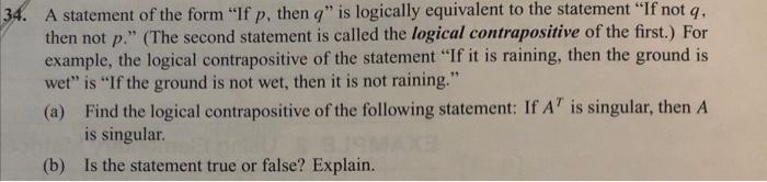 Solved Create A Theorem By Rewriting Theorem 1 6 5 In