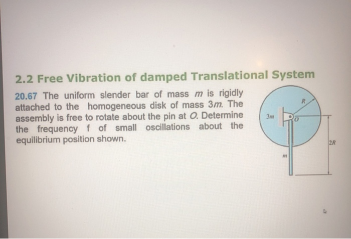 Solved 2.2 Free Vibration of damped Translational System | Chegg.com
