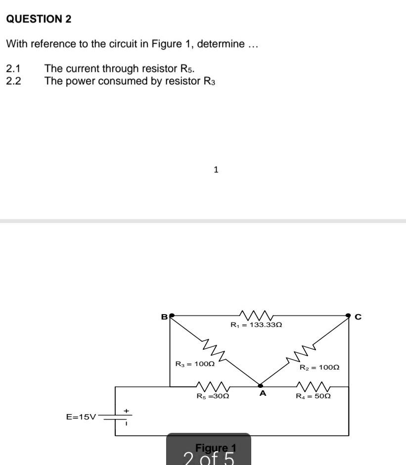 Solved With reference to the circuit in Figure 1, determine | Chegg.com