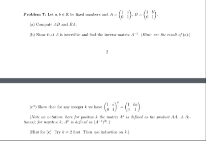 Solved Problem 7: Let a,binR be fixed mabers and | Chegg.com