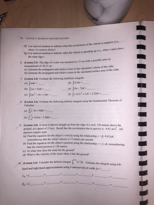 Solved CHAPTER 2: QUADRATIC AND CU FUNCTIONS 73 Chapter 2 | Chegg.com