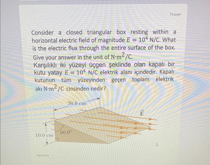 Solved Consider a closed triangular box resting within a | Chegg.com