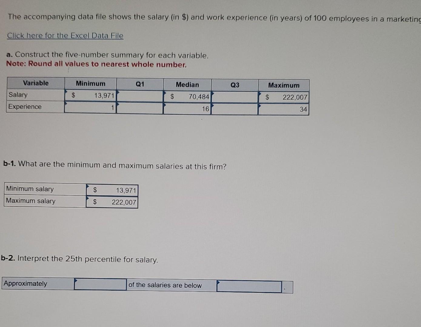 The accompanying data file shows the salary (in \$) | Chegg.com