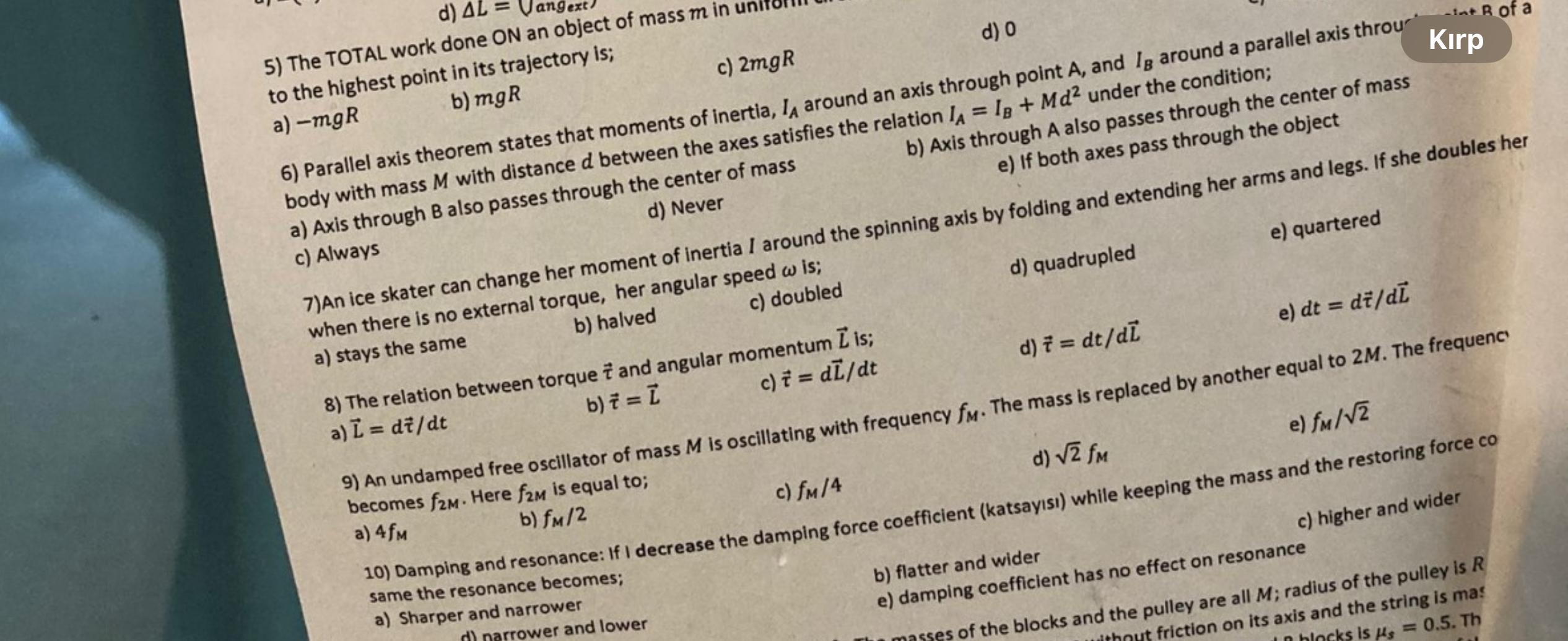 The TOTAL work to the highest point in its trajectory | Chegg.com