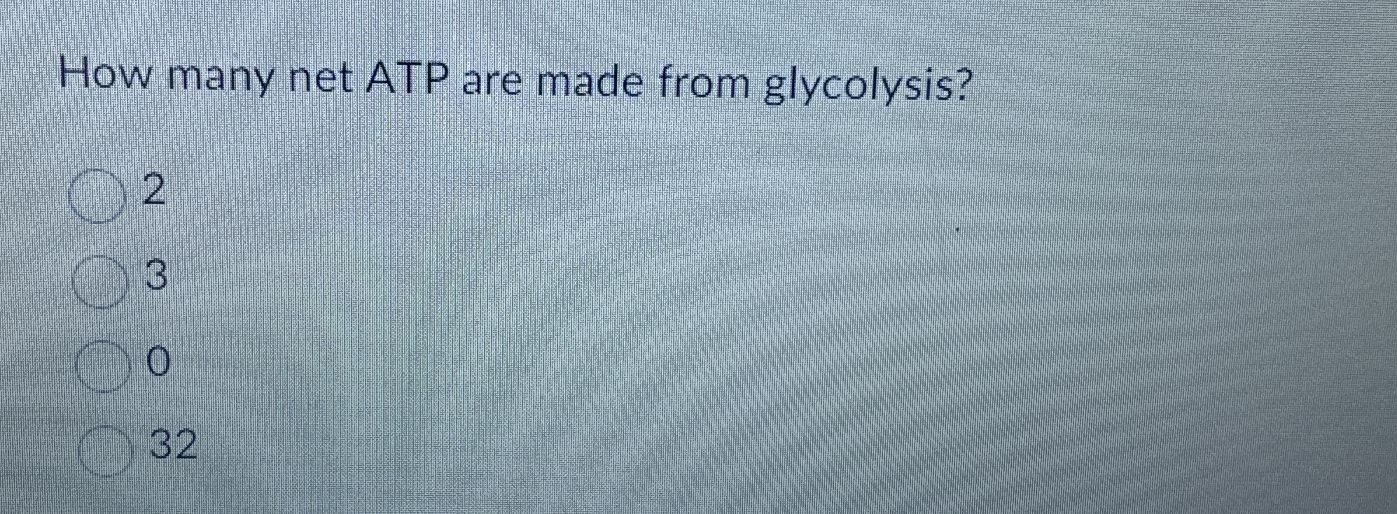 Solved How many net ATP are made from glycolysis?23032 | Chegg.com