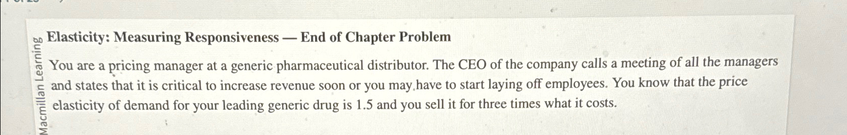 Solved Elasticity: Measuring Responsiveness — ﻿End of | Chegg.com
