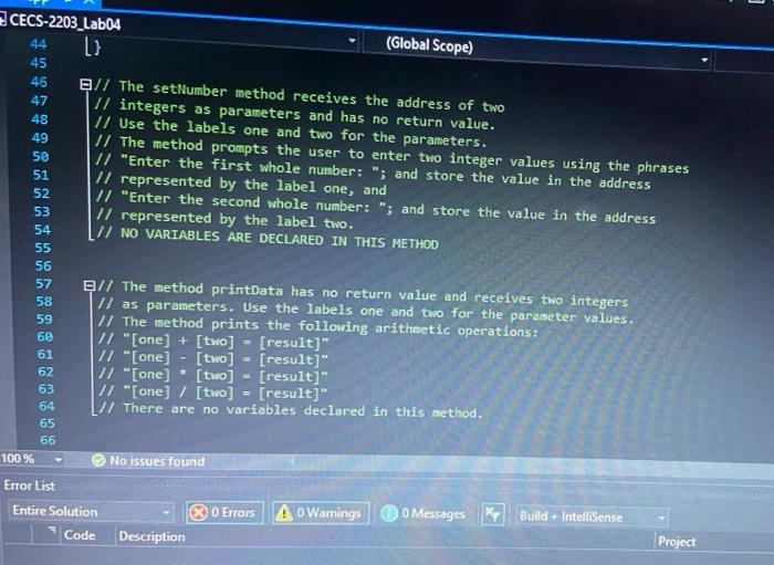 Solved 567898 4cpp = 1 CECS-2203_Lab04 (Global Scope) Topic: | Chegg.com