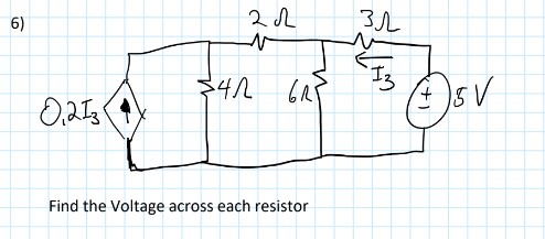 Solved Find the Voltage across each resistor | Chegg.com