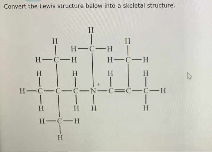 Solved Convert the Lewis structure below into a skeletal | Chegg.com