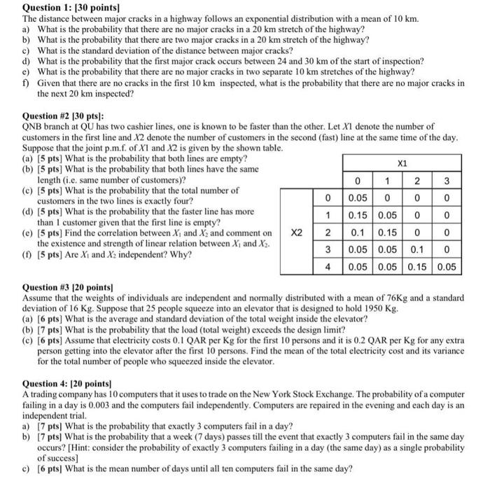 Solved Question 1: [30 points] The distance between major | Chegg.com