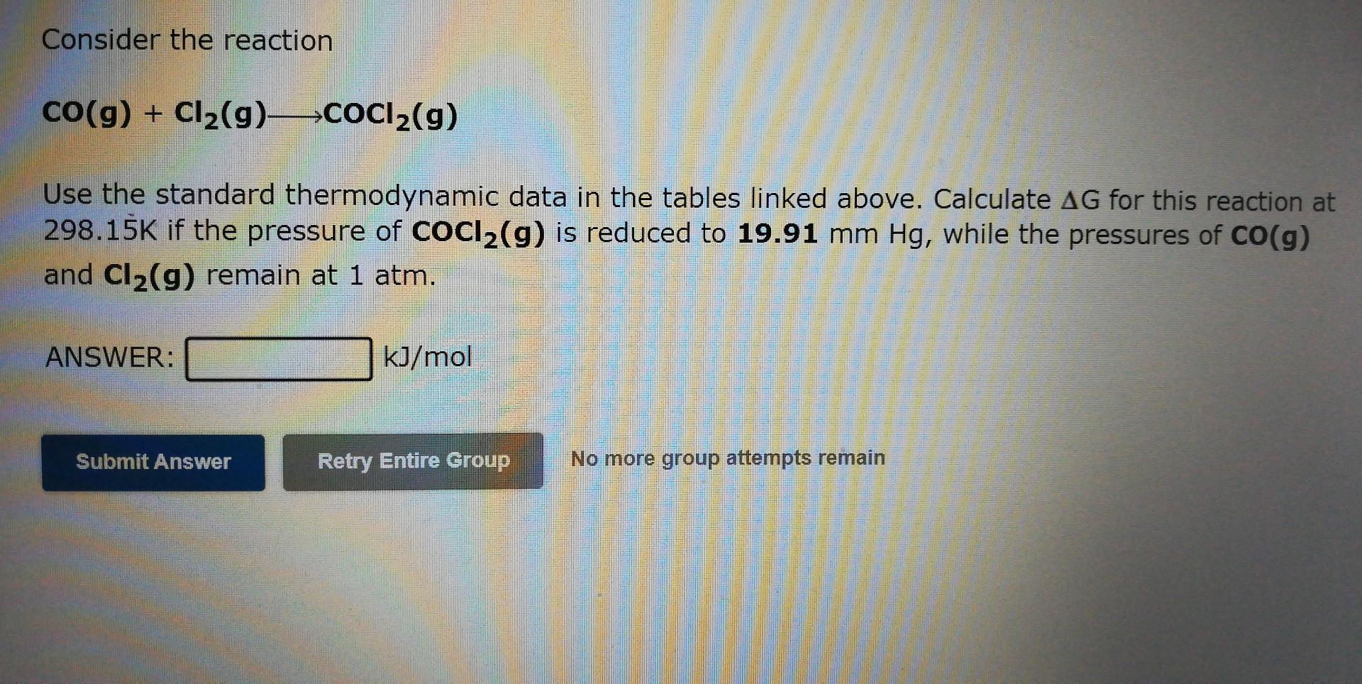 Solved Consider the reaction 2SO2( g)+O2( g) 2SO3( g) Using | Chegg.com