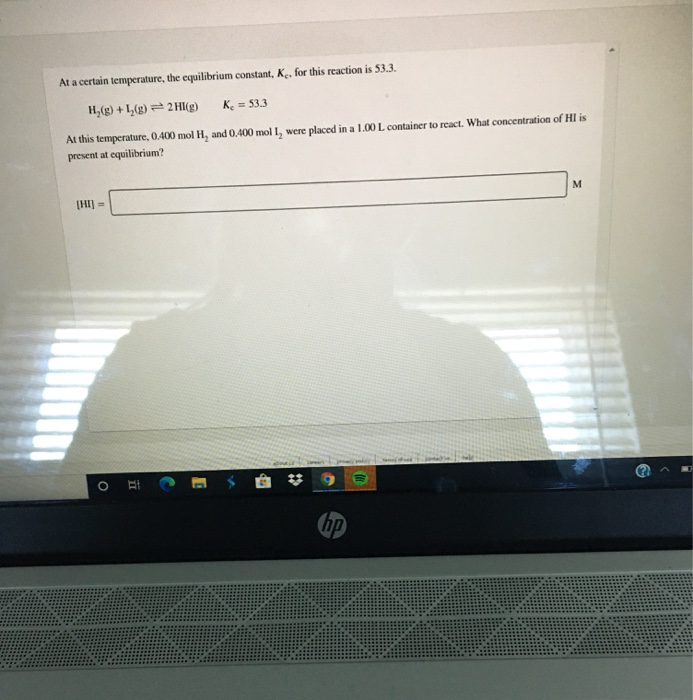 Solved At a certain temperature, the equilibrium constant, | Chegg.com