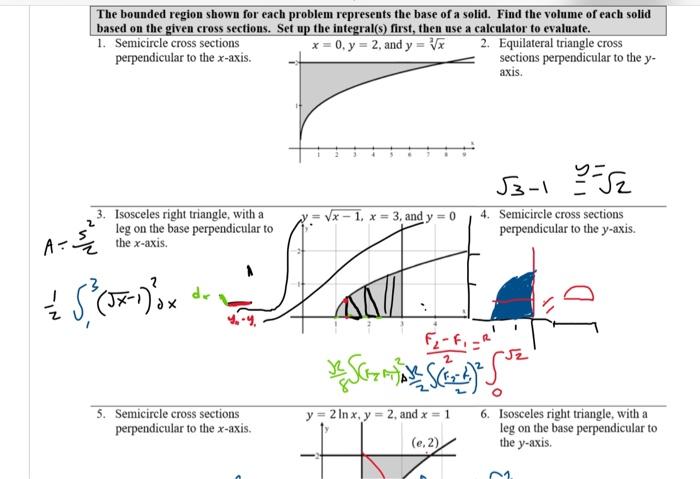The bounded region shown for each problem represents | Chegg.com