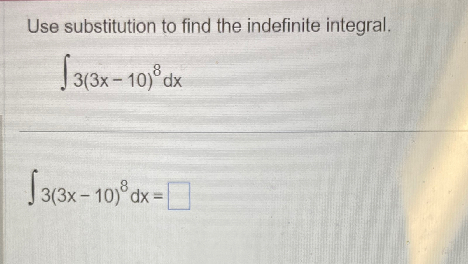 Solved Use substitution to find the indefinite | Chegg.com
