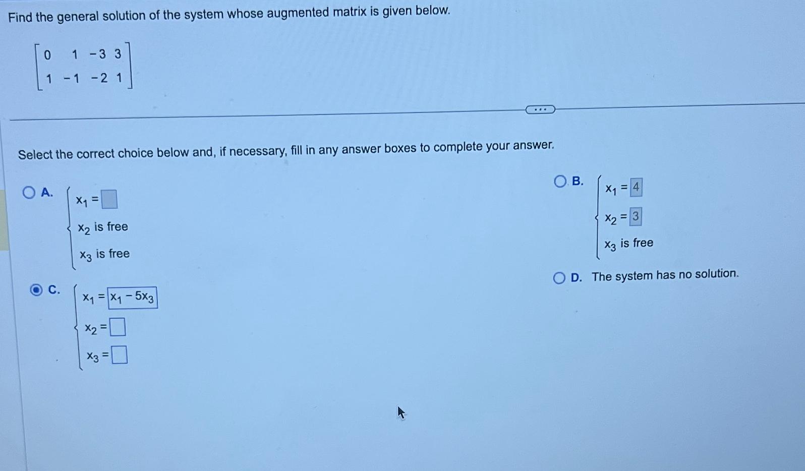 Solved Find the general solution of the system whose | Chegg.com