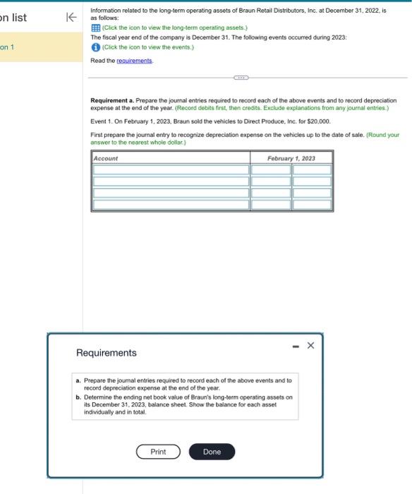 Solved Information related to the long-term operating assets | Chegg.com