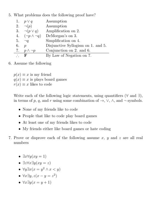 Solved 3. Use rules of logic/ inference to prove the | Chegg.com