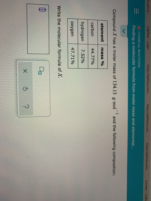 Solved n.uark.e... Labflow - Login https://labflow.com/... | Chegg.com