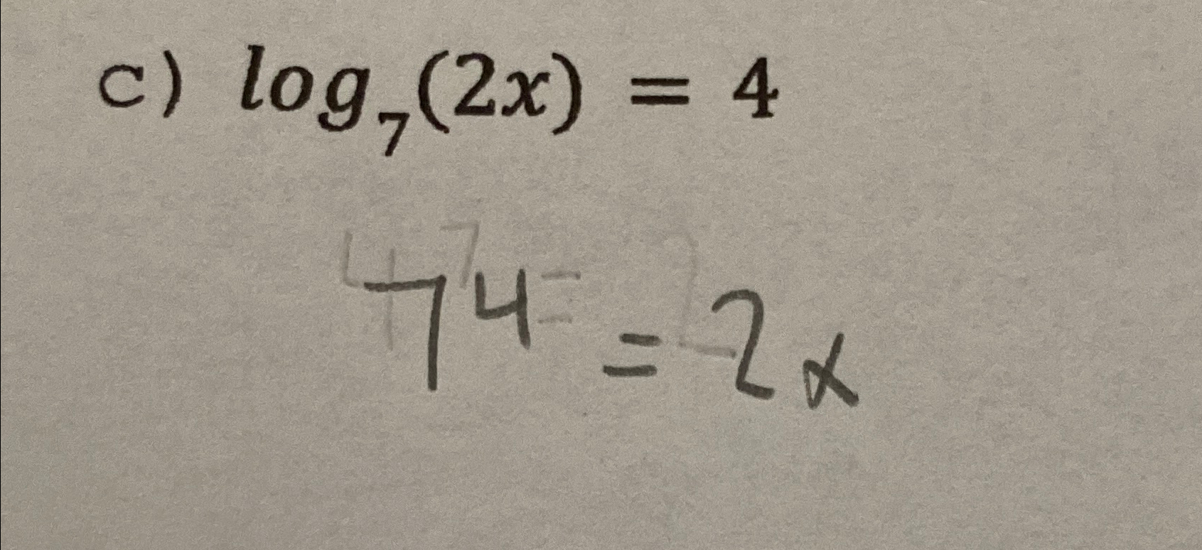 Solved c) ﻿Change each expression below from exponential | Chegg.com