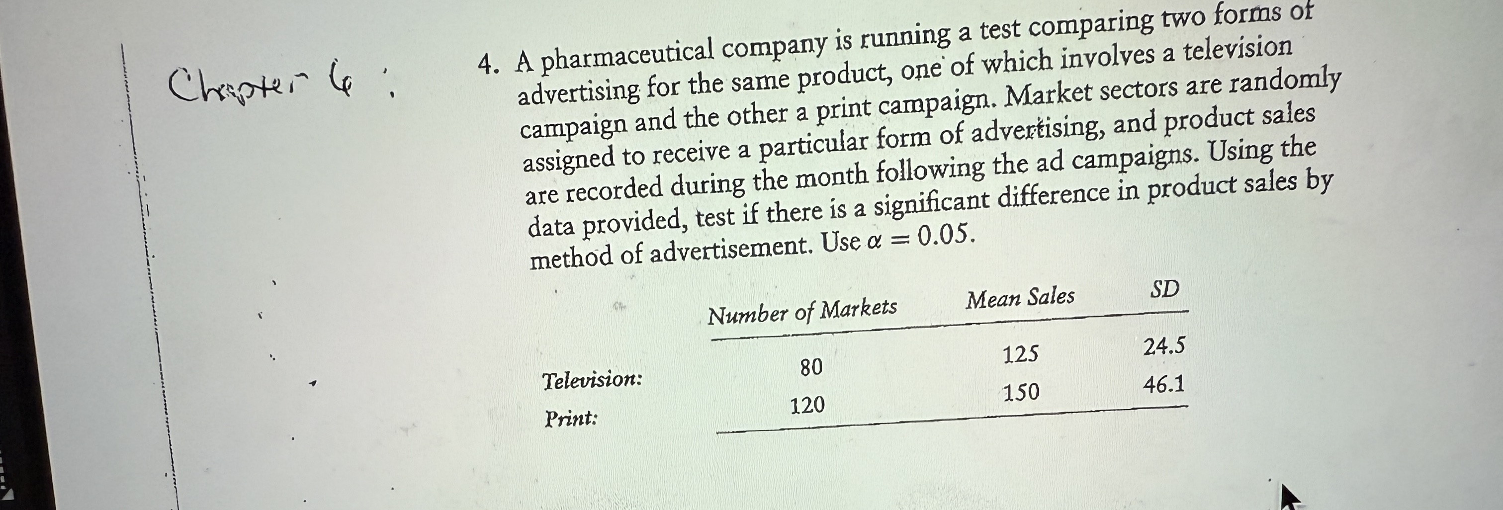 Solved Chropter 6 ﻿:4. ﻿A pharmaceutical company is running | Chegg.com