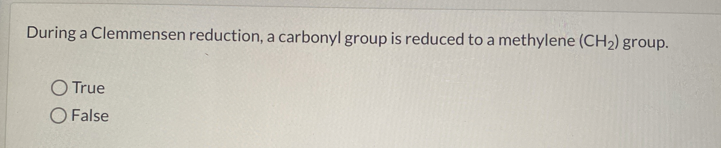 Solved During a Clemmensen reduction, a carbonyl group is | Chegg.com