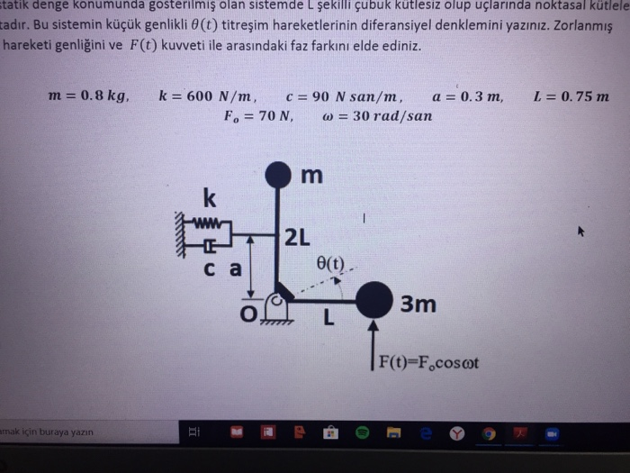 Solved In the system, which is shown in the static | Chegg.com