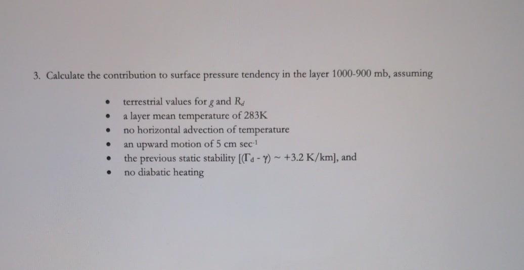 2. a. Consider this form of the pressure tendency | Chegg.com