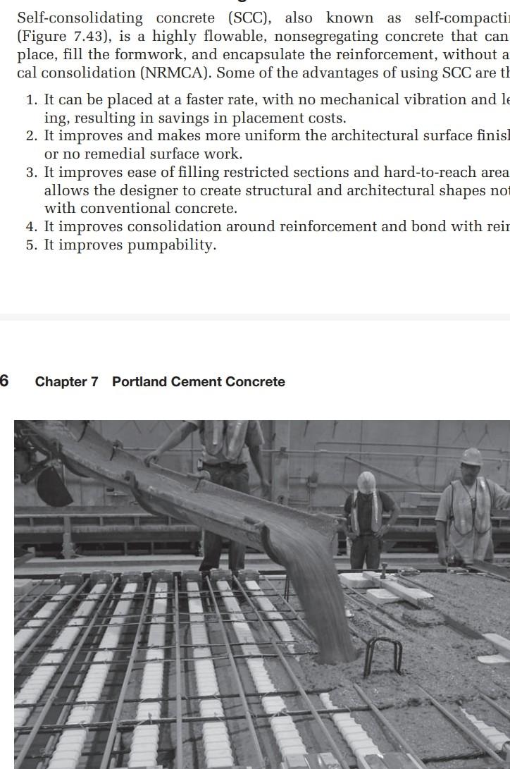 Solved Self-consolidating concrete (SCC), also known as | Chegg.com