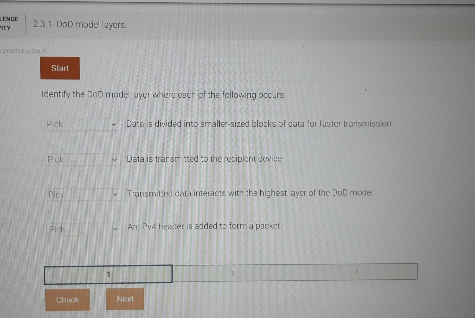 Solved Identify the DoD model layer where each of the | Chegg.com