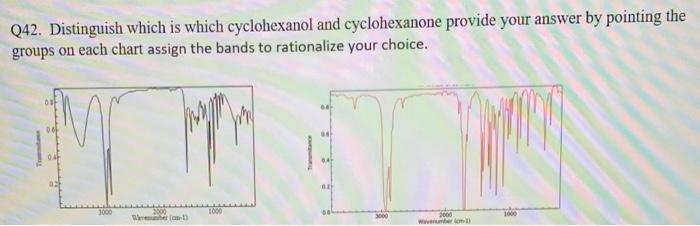 Solved Q42. Distinguish which is which cyclohexanol and | Chegg.com