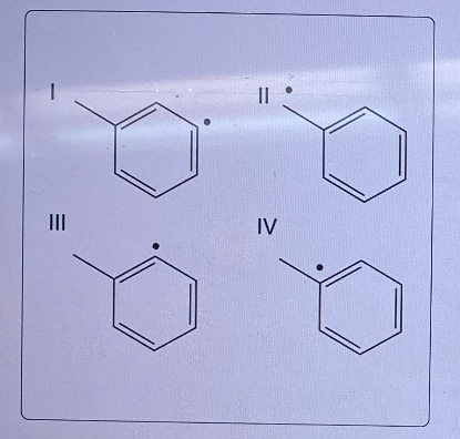 Solved Identify the most stable radical structure | Chegg.com