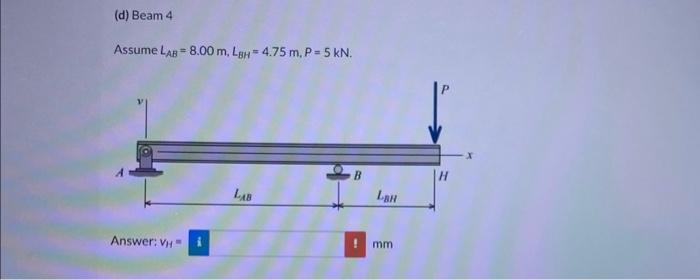 Solved Assume LAH=LHB=LBC=4.25 m,P=40kN.LAB=8.00 mFor the | Chegg.com