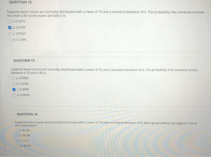Solved QUESTION 12 Suppose Exam Scores Are Normally Chegg solved-question-12-suppose-exam-scores-are-normally-chegg