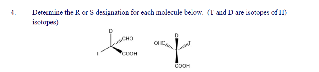 Solved Determine the R or S designation for each molecule | Chegg.com