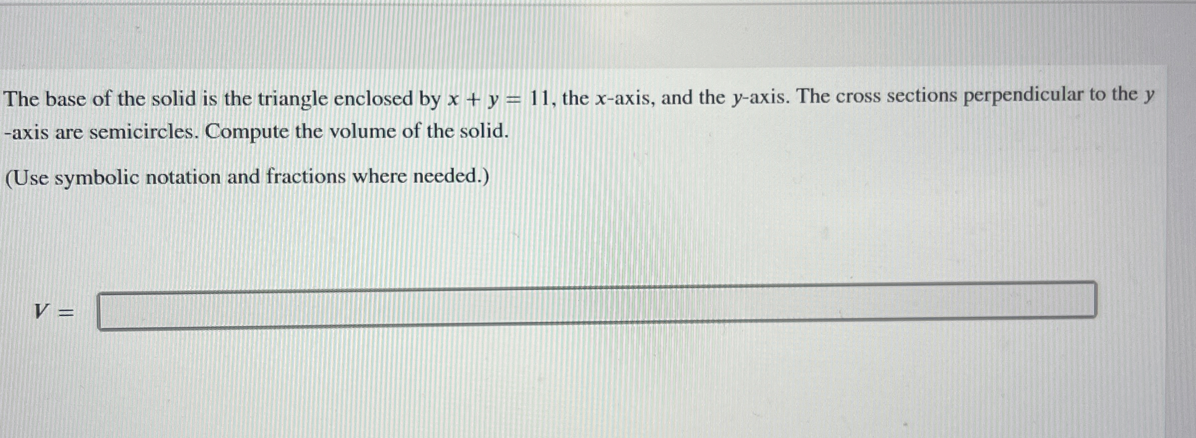 Solved The base of the solid is the triangle enclosed by | Chegg.com