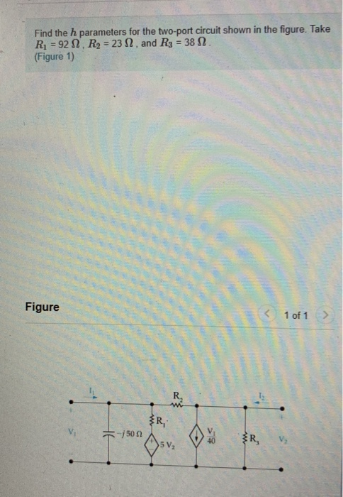 Solved Find the h parameters for the two-port circuit shown | Chegg.com