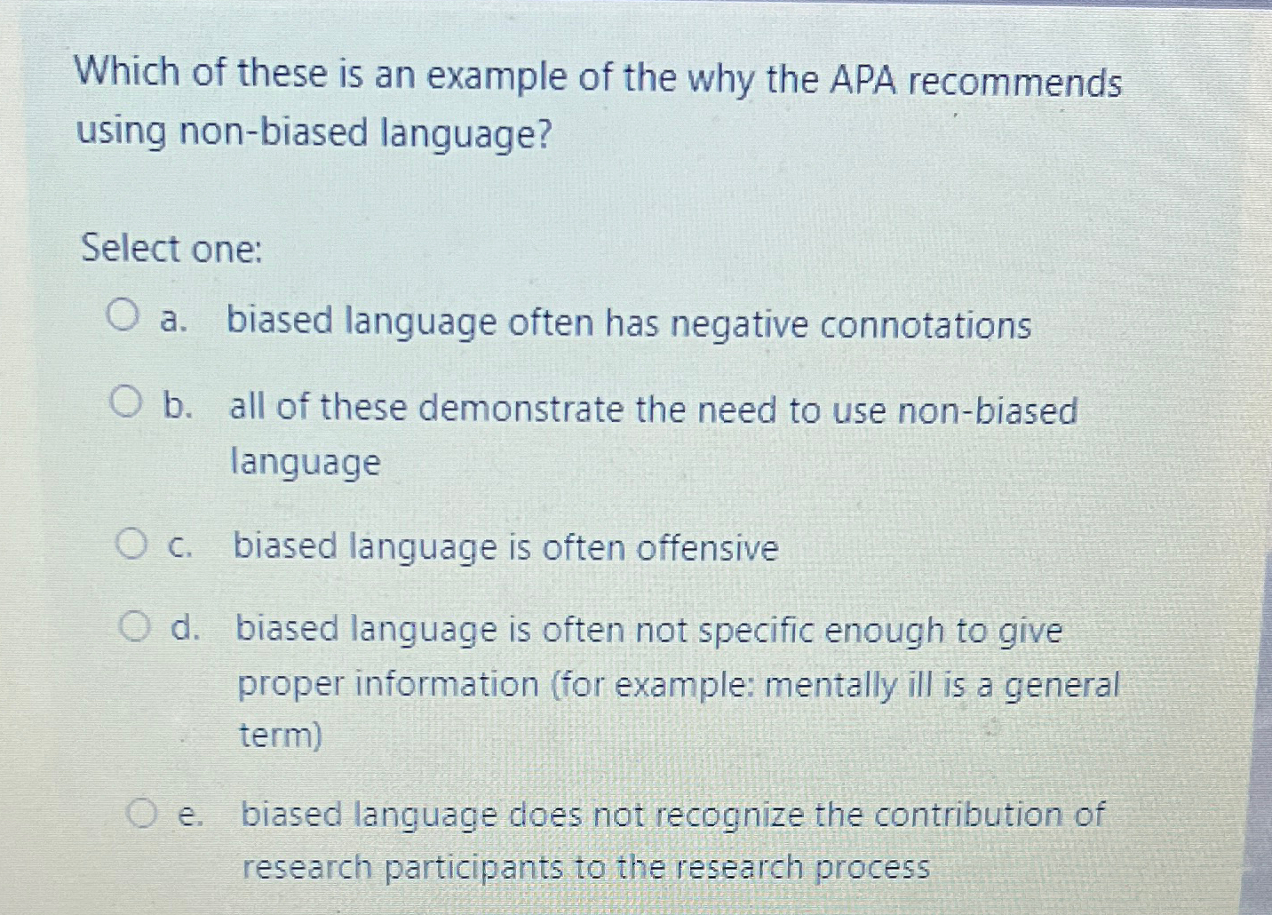 Solved Which of these is an example of the why the APA | Chegg.com